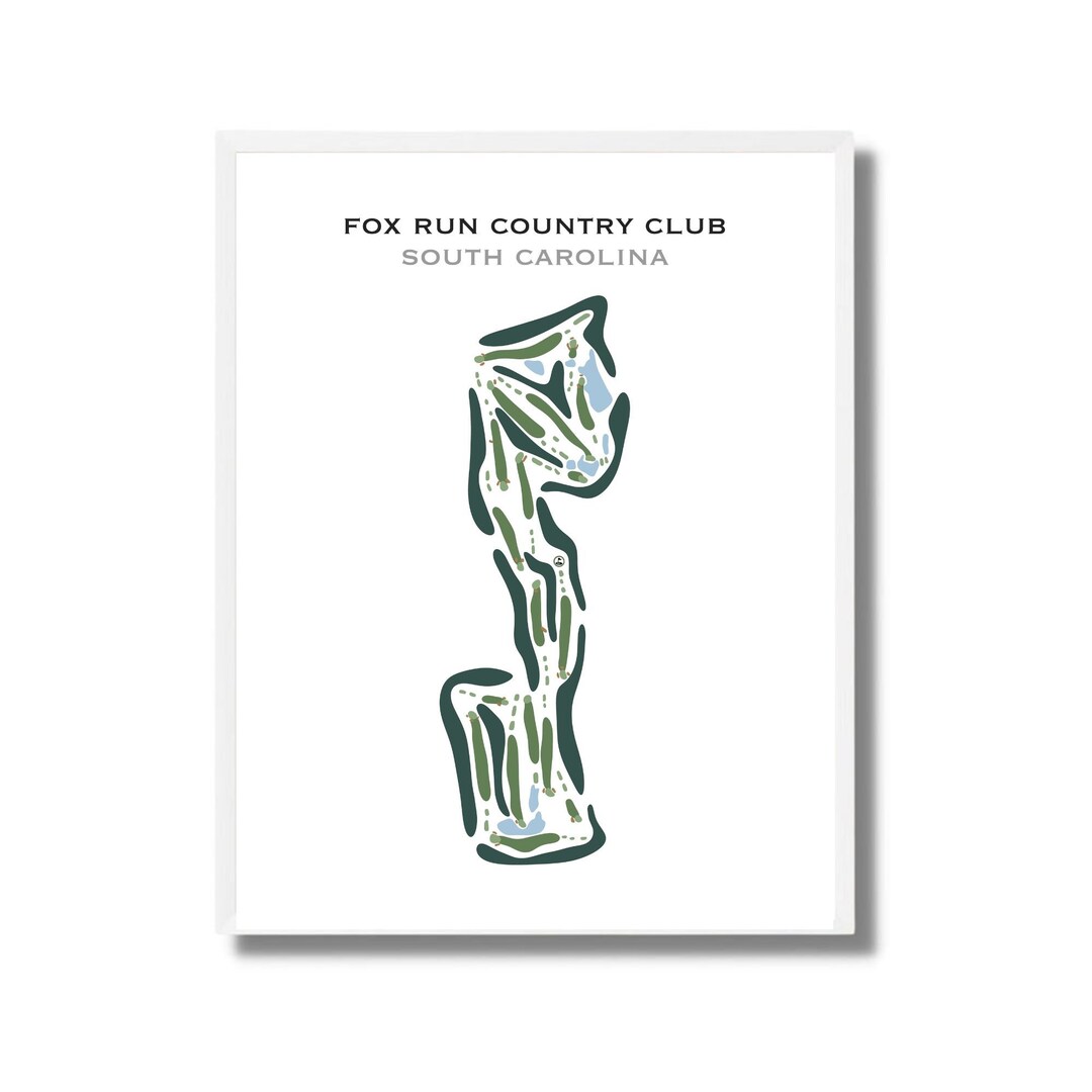 Fox Run Country Club, SC | Golf Course Map, Golf Map, Golfer Gift for ...