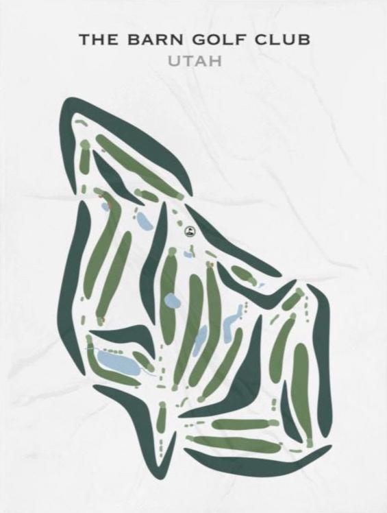 The Barn Utah Golf Course Map Print – Watercolor Golf Art - Etsy