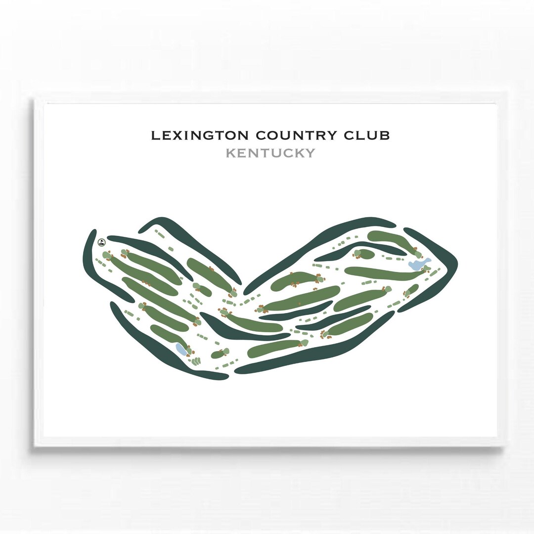 Lexington Country Club, KY | Golf Course Map, Golf Map, Golfer Gift for ...