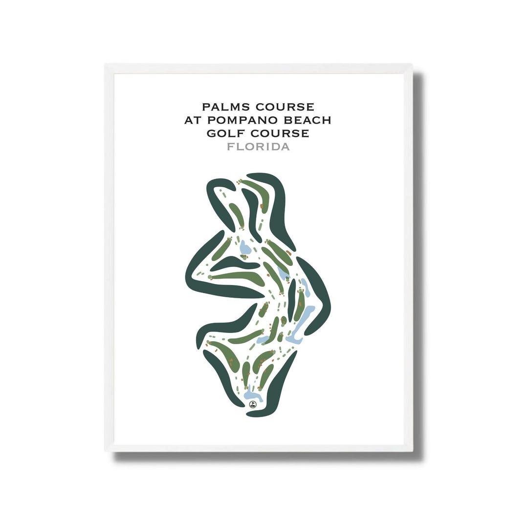 Palms Course at Pompano Beach Golf Course, FL | Golf Course Map, Decor ...
