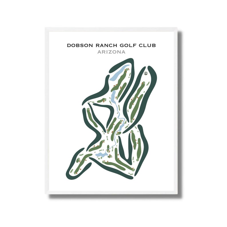 Dobson Ranch Arizona Golf Course Map Golf Course Layout Print for ...