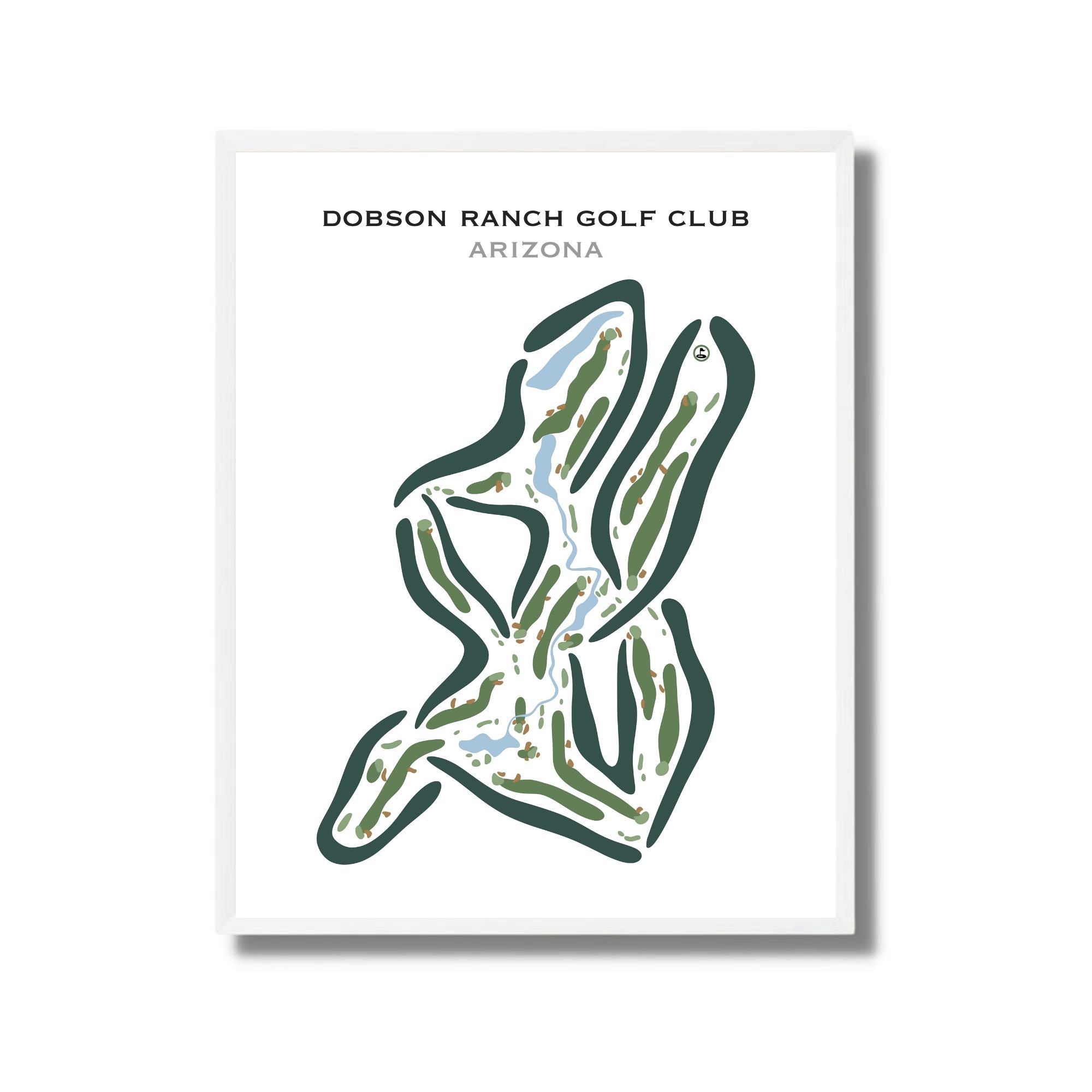 Dobson Ranch Arizona Golf Course Map Golf Course Layout Print for ...
