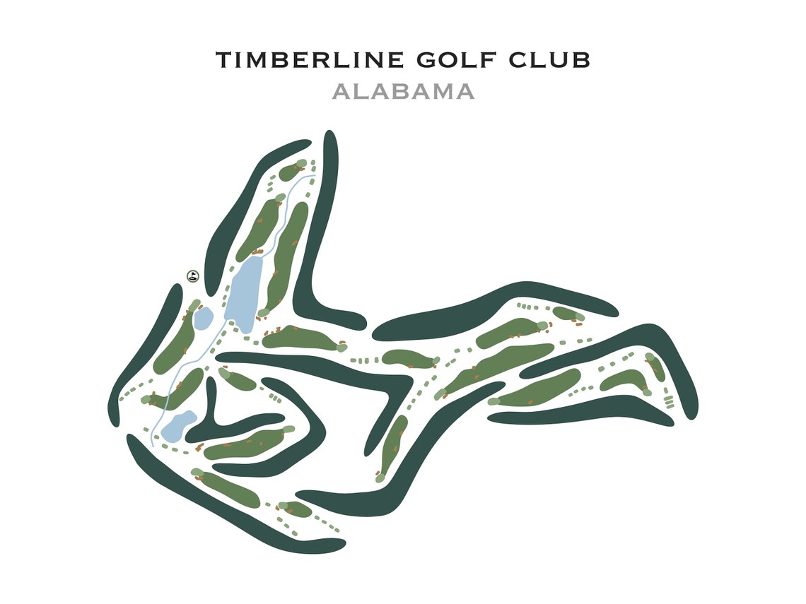 Timberline Golf Club Alabama Golf Course Map Home Decor - Etsy