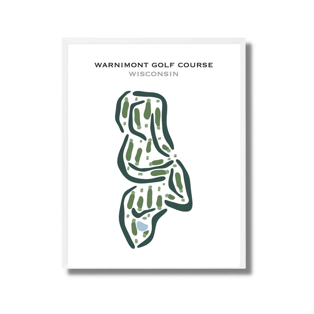 Warnimont Golf Course, WI | Golf Course Map, Golf Map, Golfer Gift for ...