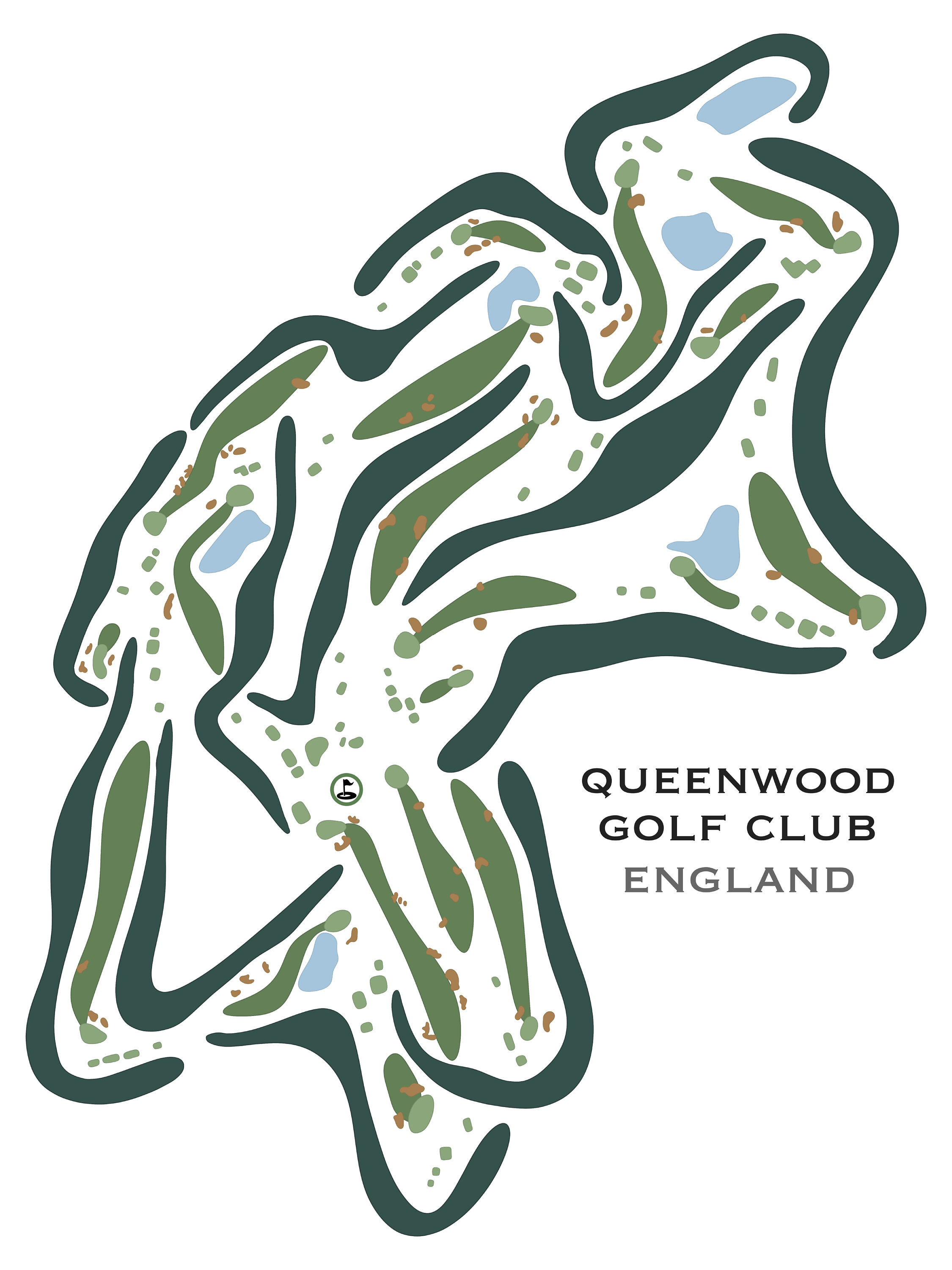 Queenwood Golf Club England Golf Course Print Anniversary - Etsy