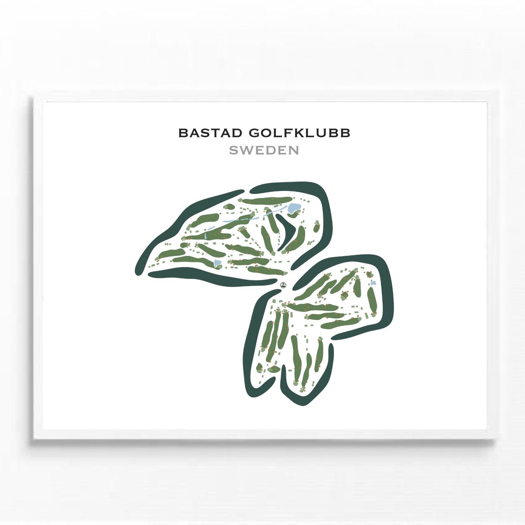 Båstad Golfklubb, Sweden | Golf Course Map, Golf Map, Golfer Gift for ...