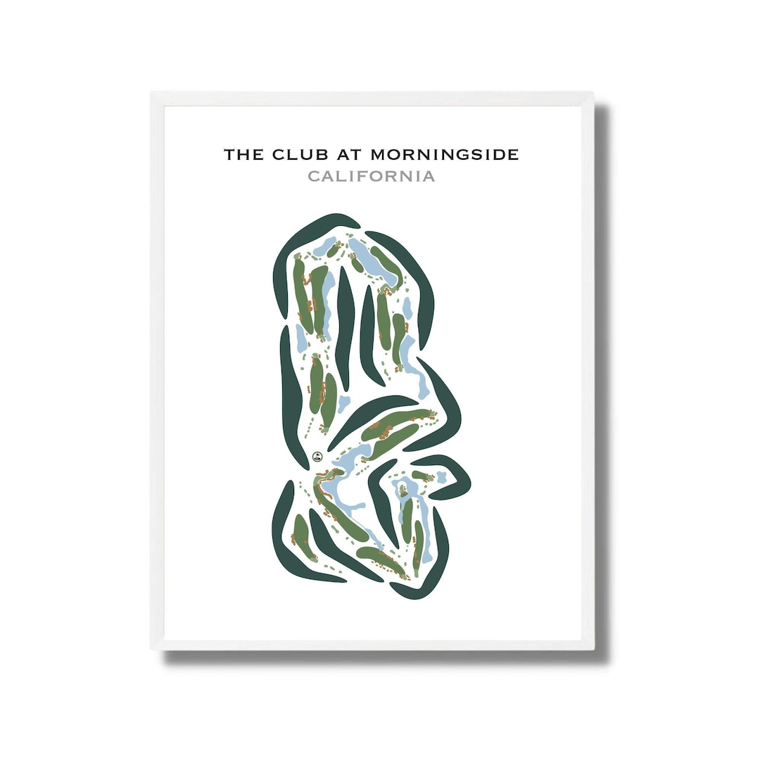 The Club at Morningside, CA Golf Course Map Wall Art, Golf Map Canvas ...