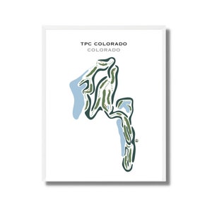 TPC Colorado, Colorado Golf Course Map Wall Art, Golf Map Canvas, Golf ...