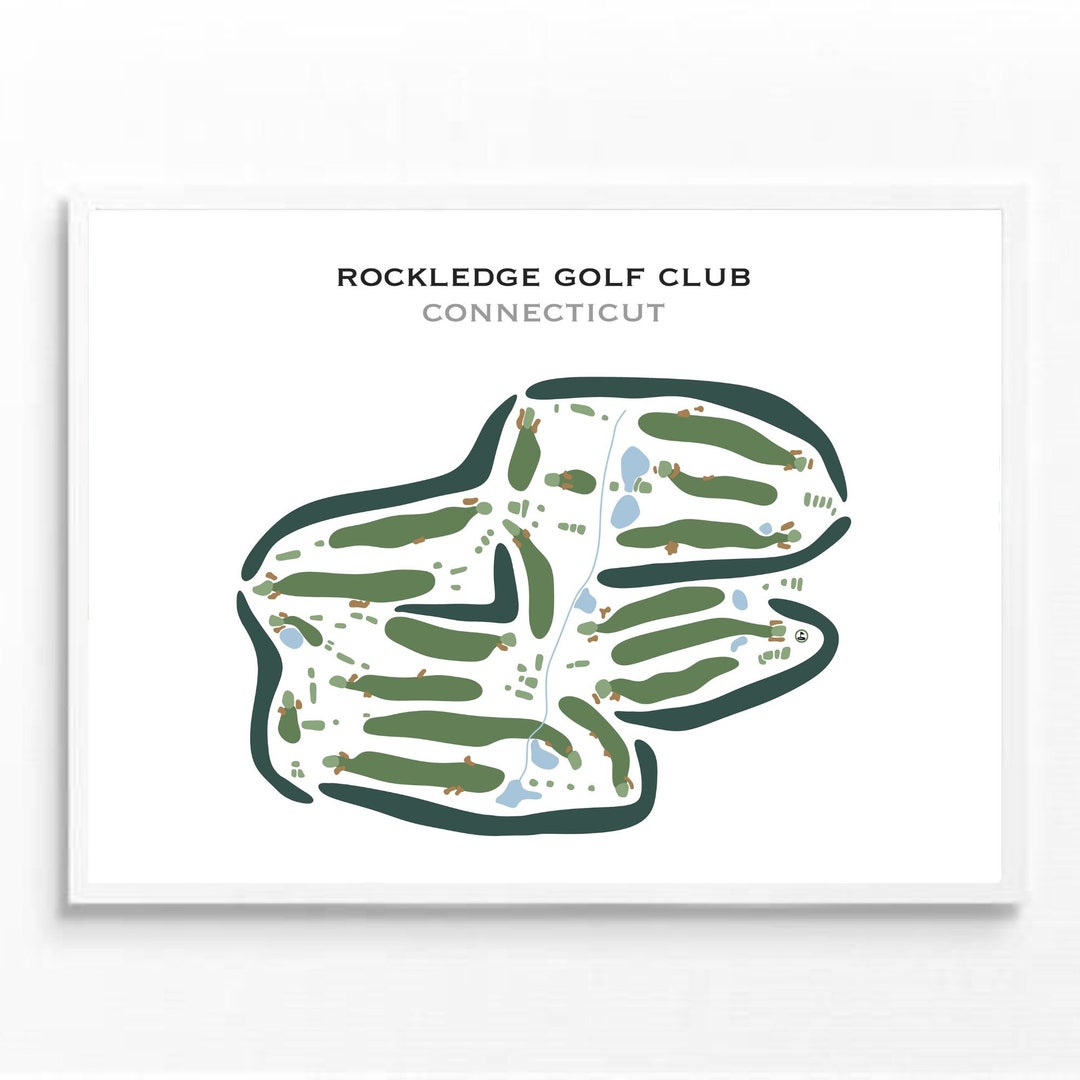 Rockledge Golf Club, CT | Golf Course Map, Golf Map, Golfer Gift for ...