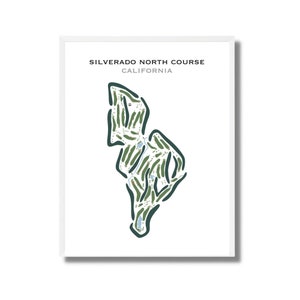 Silverado North Course, CA Wall Art | Golf Course Map, Golfer Dad Gift ...