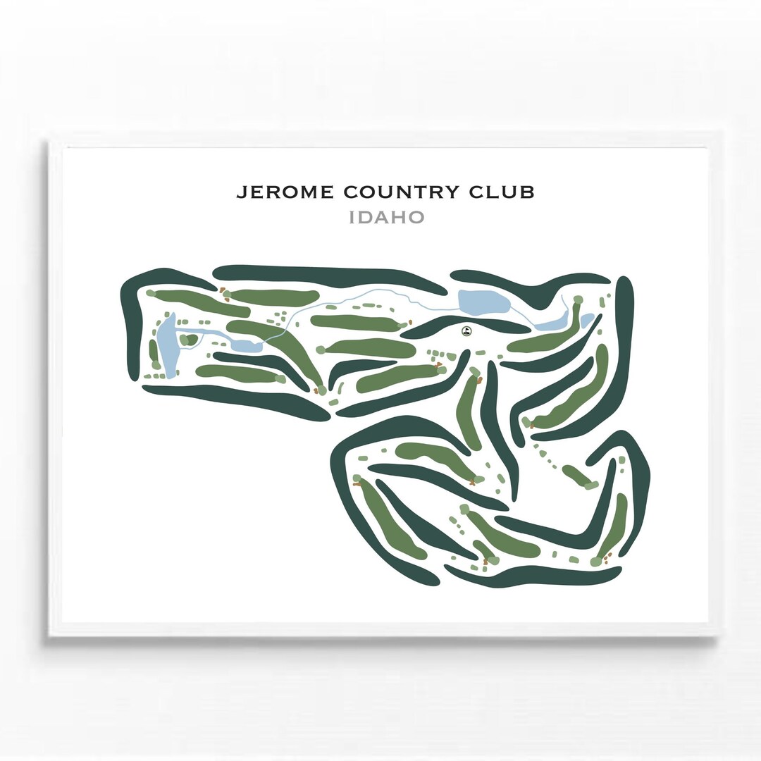 Jerome Country Club, Idaho | Golf Course Map, Golf Map, Golfer Gift for ...