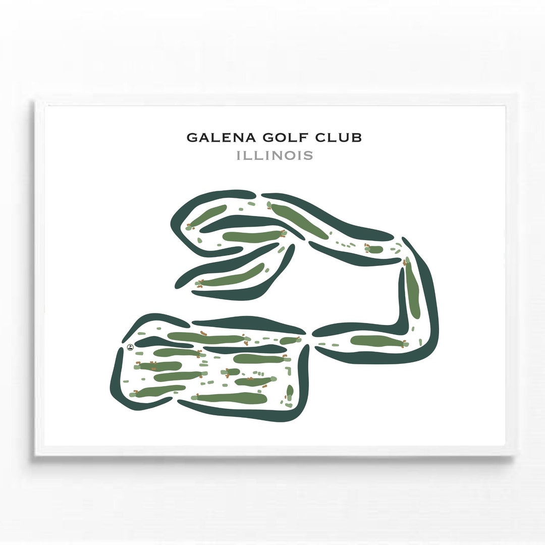 Galena Golf Club, Illinois | Golf Course Map, Golf Map, Golfer Gift for ...