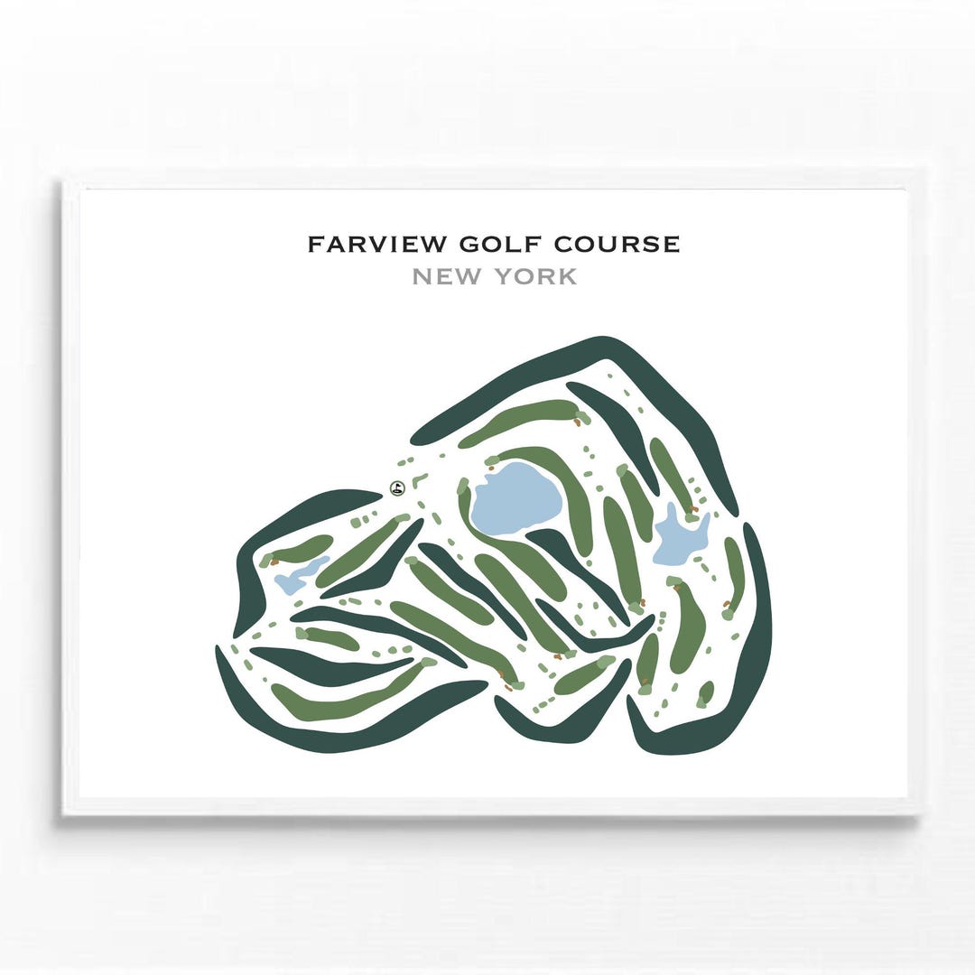 Farview Golf Course, NY | Golf Course Map, Golf Map, Golfer Gift for ...