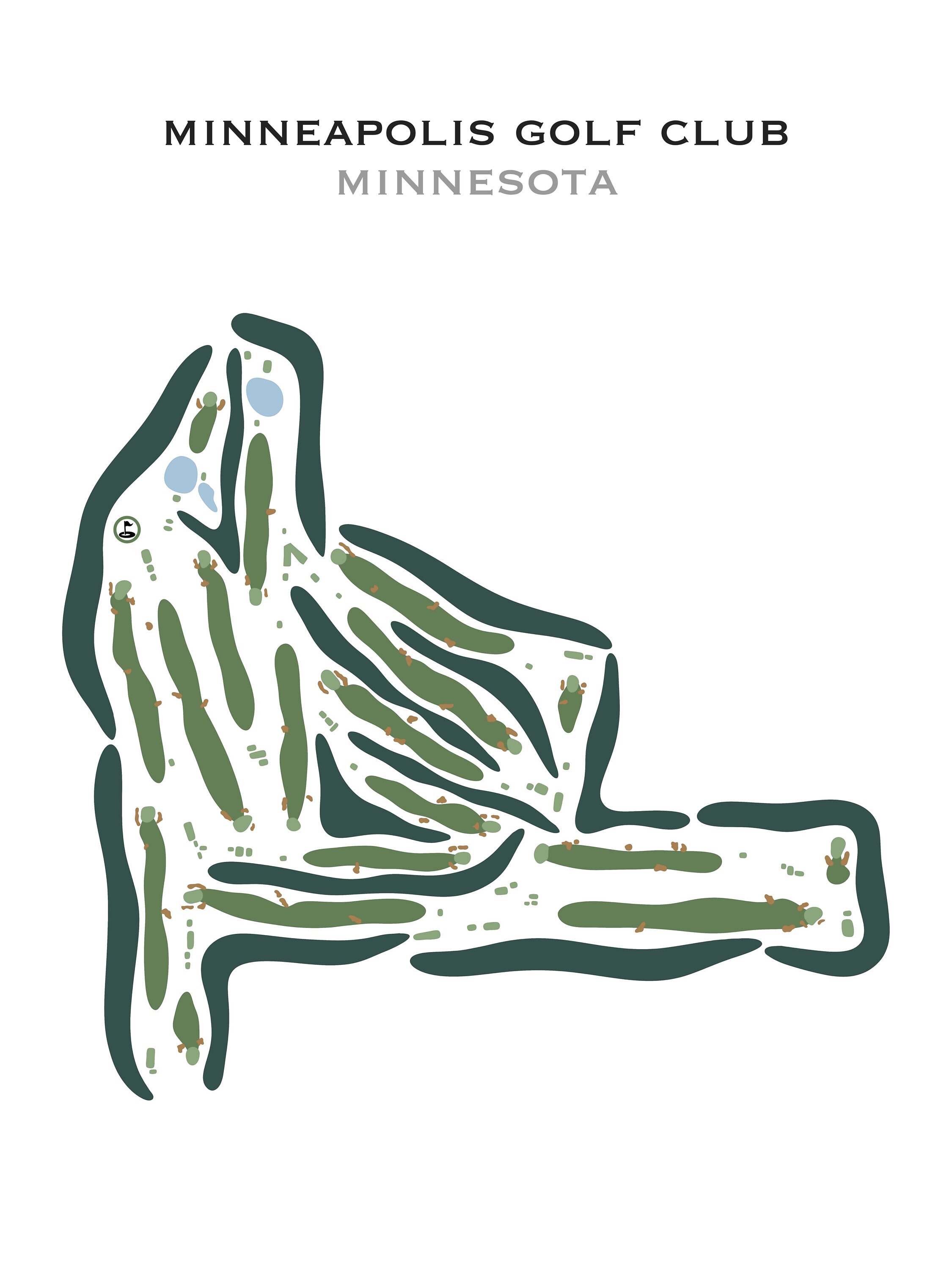 Minneapolis Golf Club, MN Golf Course Map, Home Decor, Golfer Gift for ...