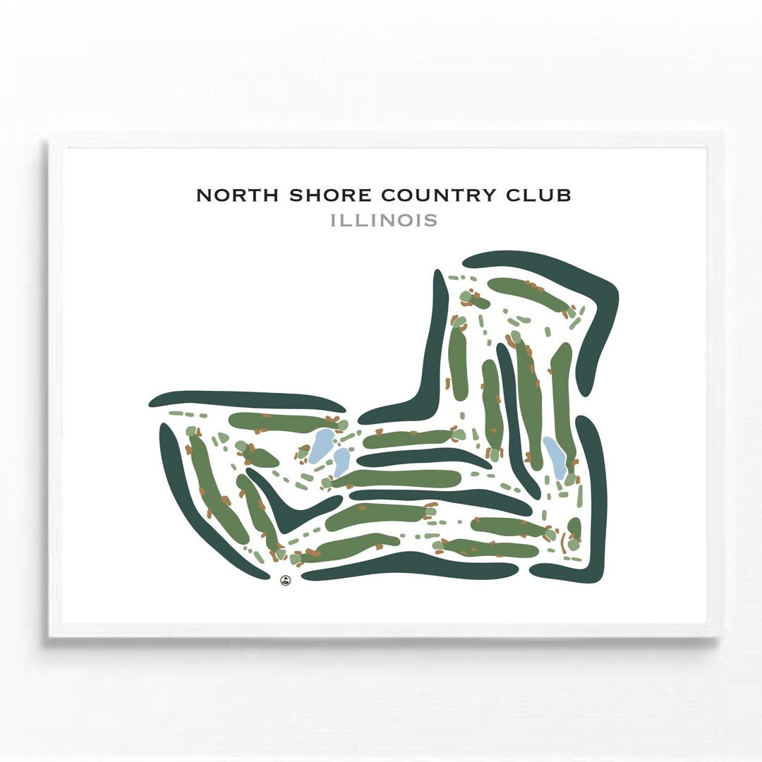 North Shore Country Club, IL | Golf Course Map, Golf Map, Golfer Gift ...