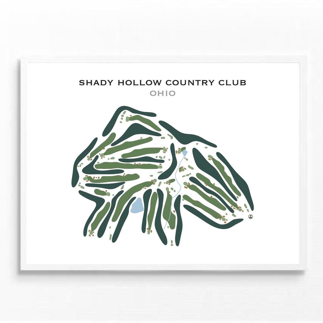 Shady Hollow Country Club, OH | Golf Course Map, Golf Map, Golfer Gift ...