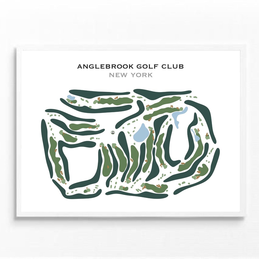 Anglebrook Golf Club, NY Golf Course Map Wall Art, Golf Map Canvas ...