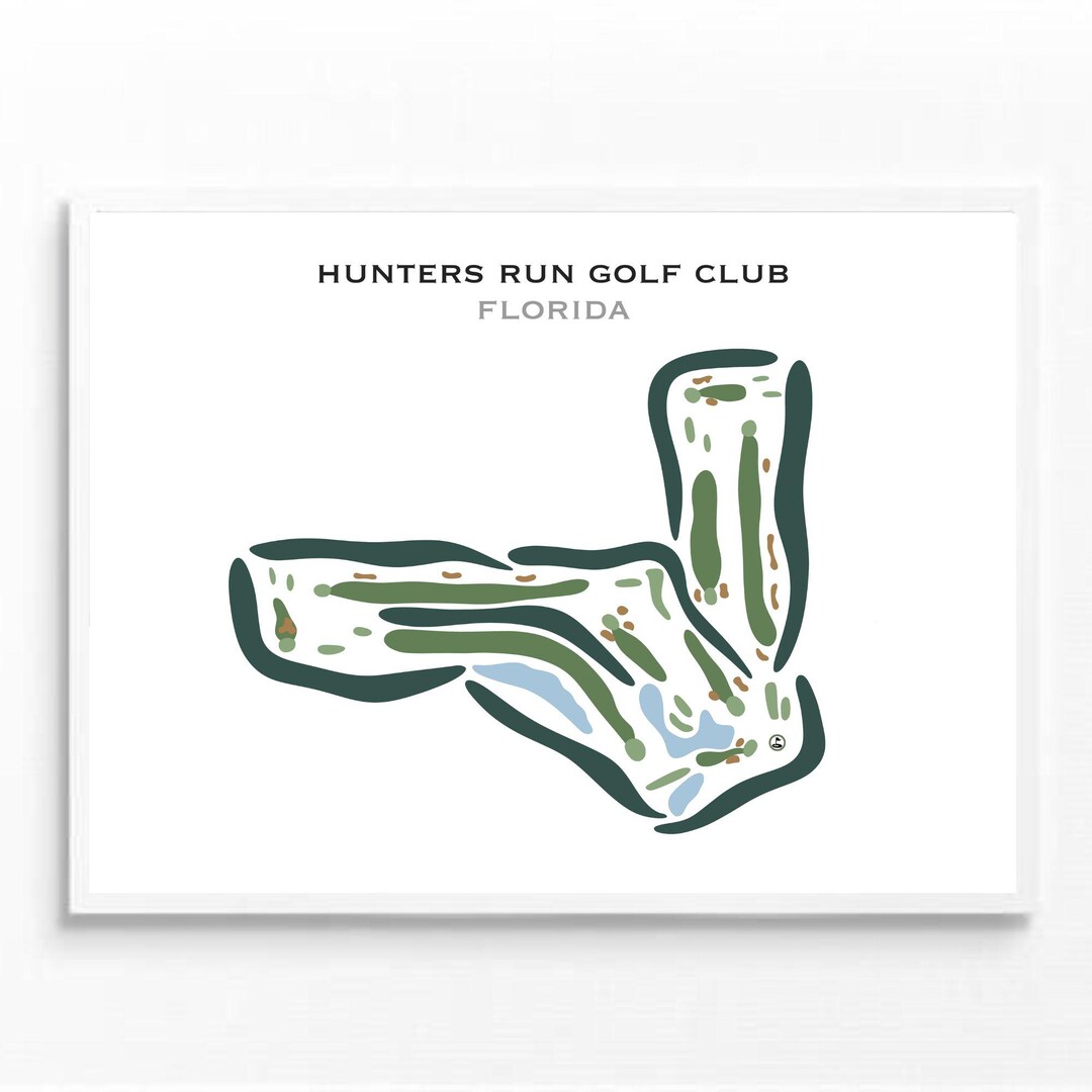 Hunters Run Golf Club, FL | Golf Course Map, Golf Map, Golfer Gift for ...