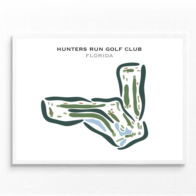 Hunters Run Golf Club, FL | Golf Course Map, Golf Map, Golfer Gift for ...