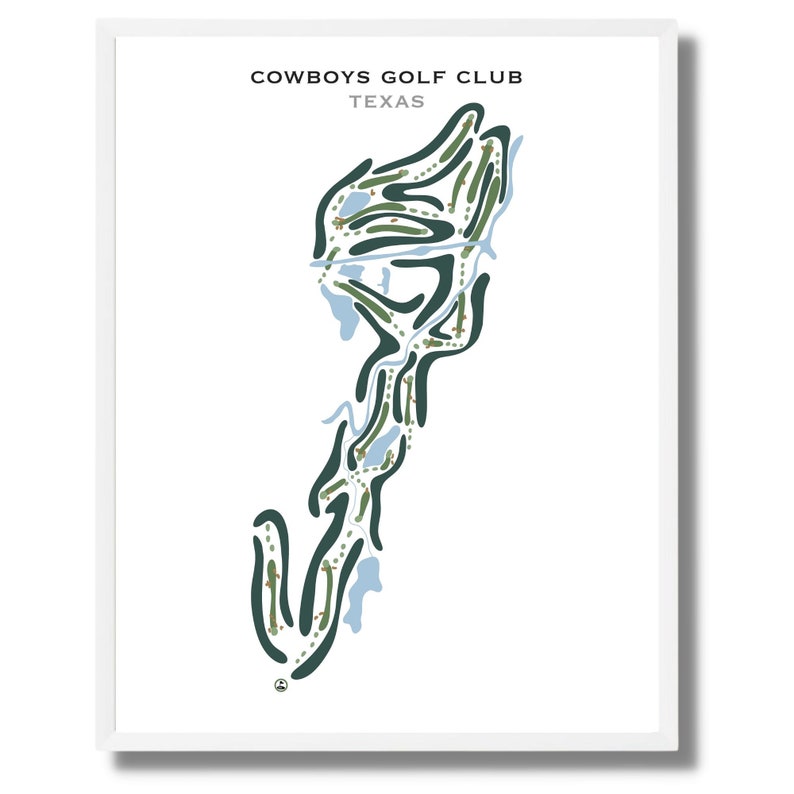 Cowboys Golf Club Texas Golf Course Map Home Decor Golfer - Etsy