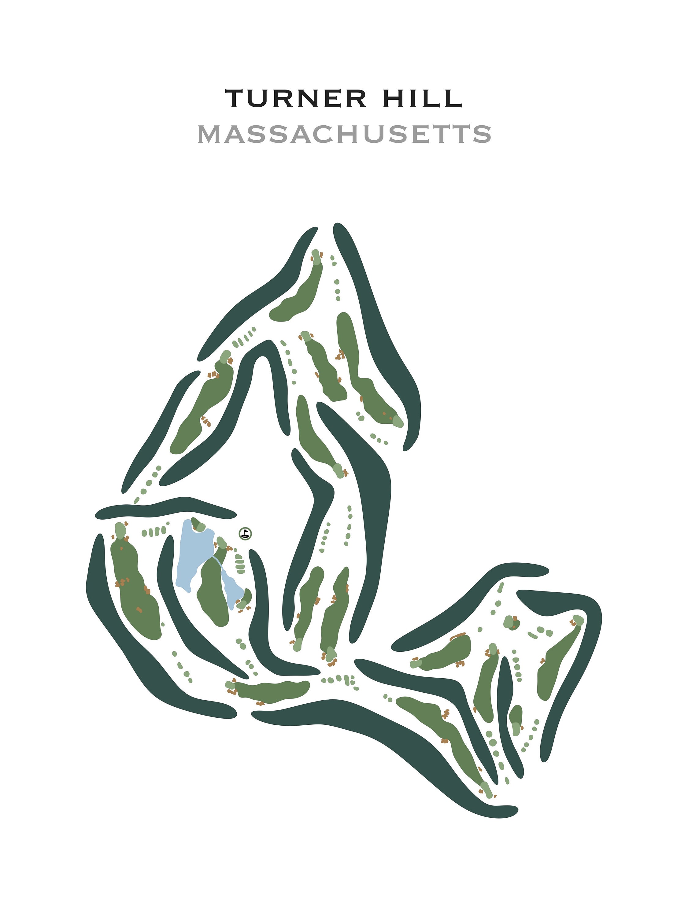 Turner Hill Golf Club MA Golf Course Map Home Decor - Etsy