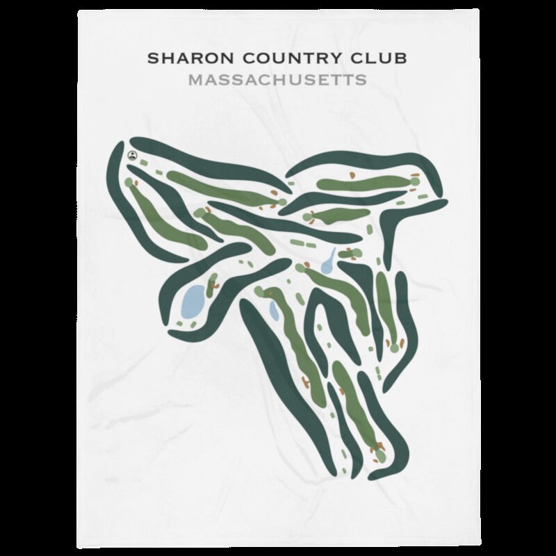 Sharon Country Club, MA Golf Course Map, Home Decor, Golfer Gift for ...