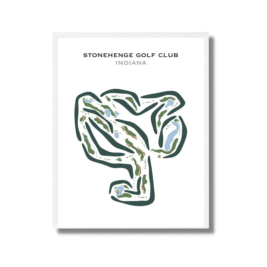 Stonehenge Golf Club, IN | Golf Course Map, Golf Map, Golfer Gift for ...