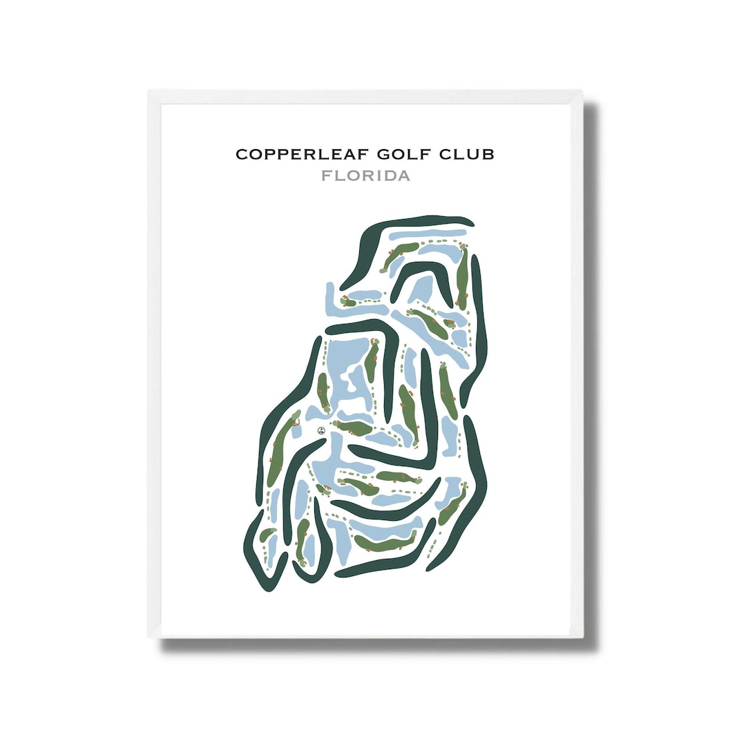 Copperleaf Golf Club, FL | Golf Course Map, Golf Map, Golfer Gift for ...