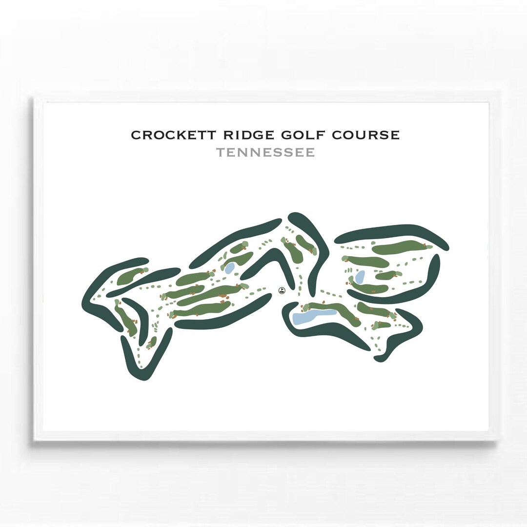 Crockett Ridge Golf Course, TN | Golf Course Map, Golf Map, Golfer Gift ...