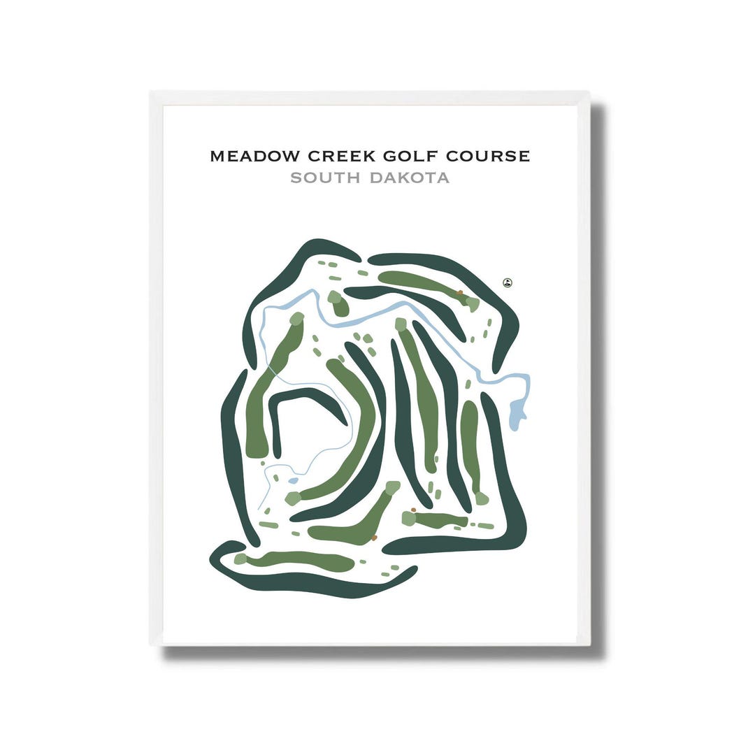 Meadow Creek Golf Course, SD | Golf Course Map, Golf Map, Golfer Gift ...