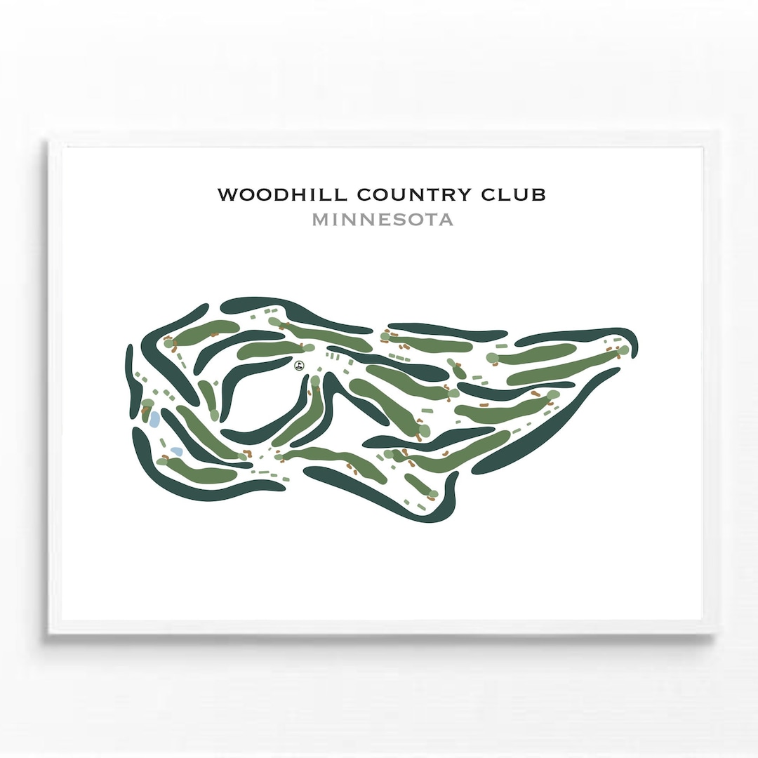 Woodhill Country Club, MN | Golf Course Map, Golf Map, Golfer Gift for ...