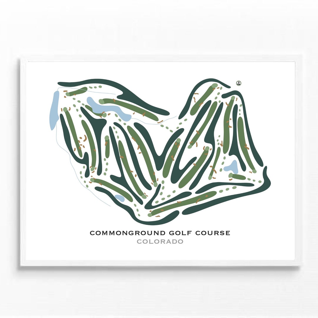 Commonground Colorado Golf Course Map Golf Décor for - Etsy