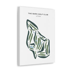 The Barn Utah Golf Course Map Print – Watercolor Golf Art - Etsy