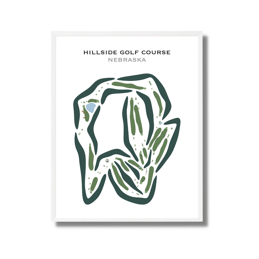 Hillside Golf Course, NE | Golf Course Map, Golf Map, Golfer Gift for ...