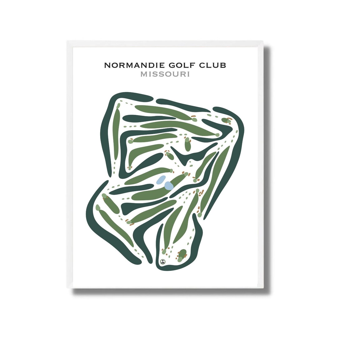 Normandie Golf Club, MO | Golf Course Map, Golf Map, Golfer Gift for ...