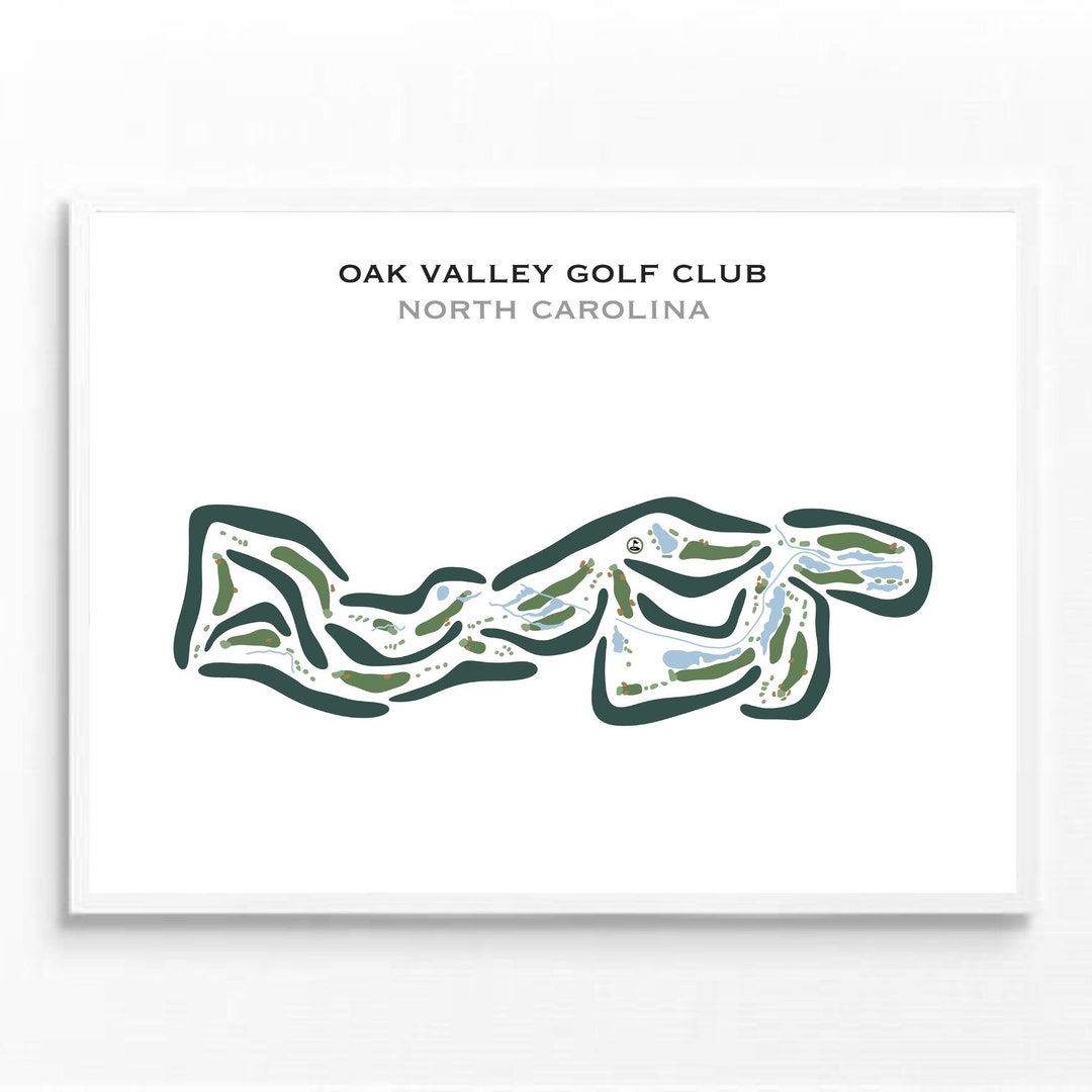 Oak Valley Golf Club, NC | Golf Course Map, Golf Map, Golfer Gift for ...