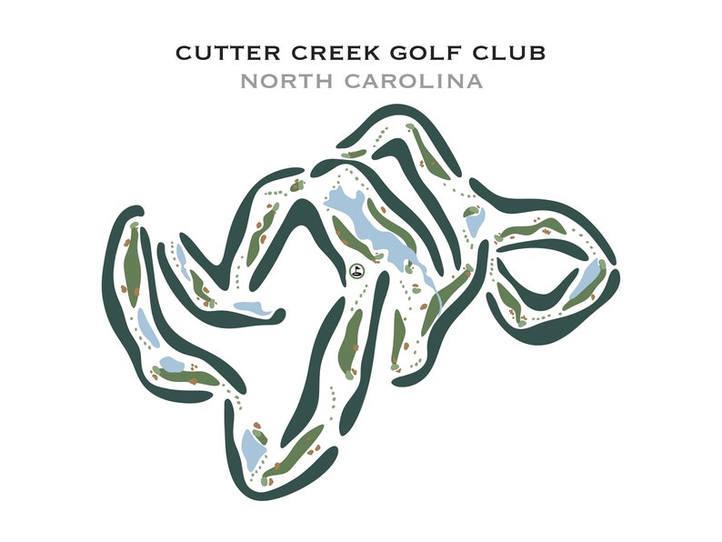 Cutter Creek Golf Club North Carolina Golf Course Map Golf - Etsy