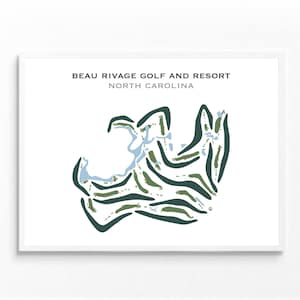 Beau Rivage Golf & Resort, NC | Golf Course Map, Golf Map, Golfer Gift ...