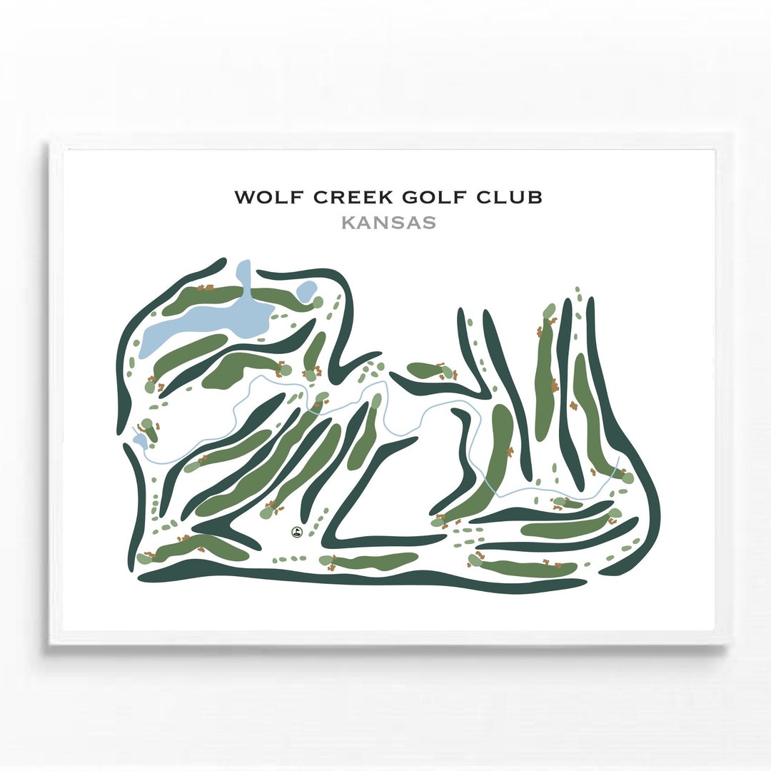 Wolf Creek Golf Club, Kansas | Golf Course Map, Golf Map, Golfer Gift ...
