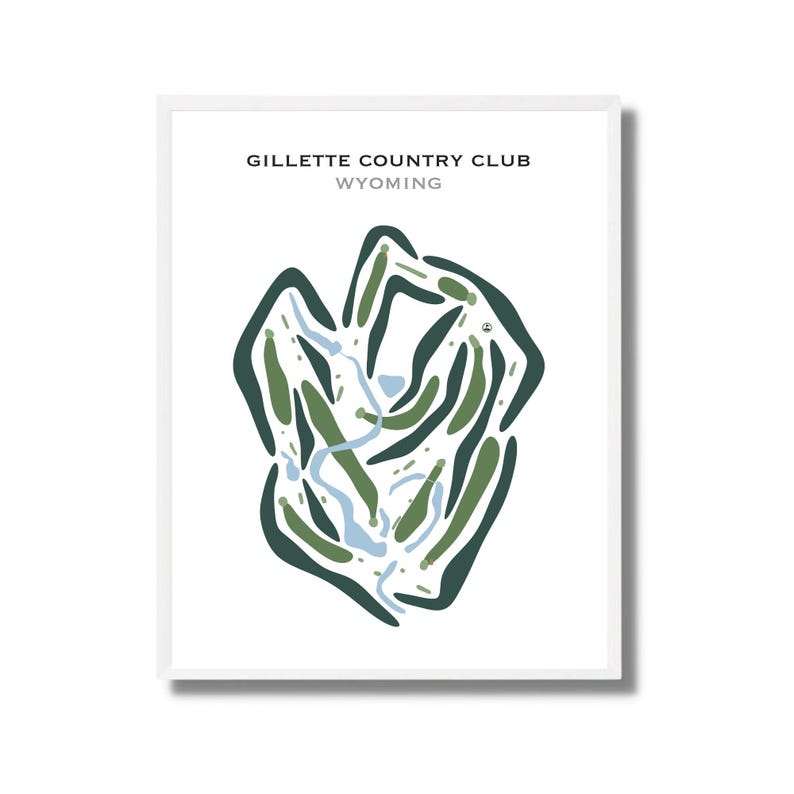 Gillette Country Club, WY | Golf Course Map, Golf Map, Golfer Gift for ...