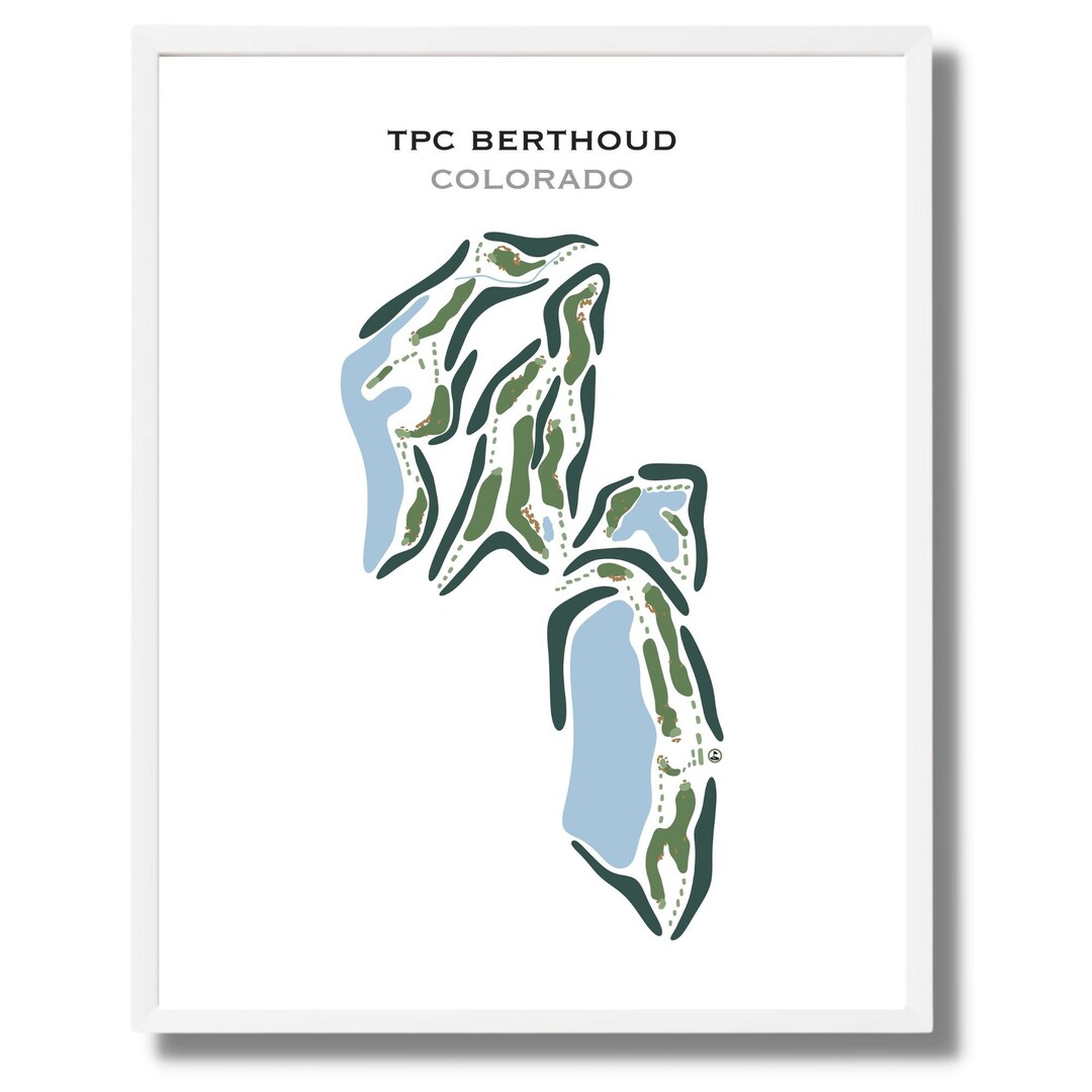 TPC Berthoud Colorado Golf Course Map Home Decor Golfer - Etsy