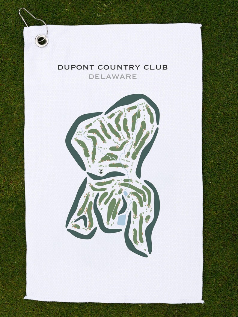 Dupont Country Club, DE | Golf Course Map, Golf Map, Golfer Gift for ...