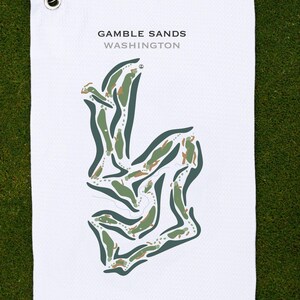 Gamble Sands, Washington Golf Course Map Wall Art, Golf Map Canvas ...