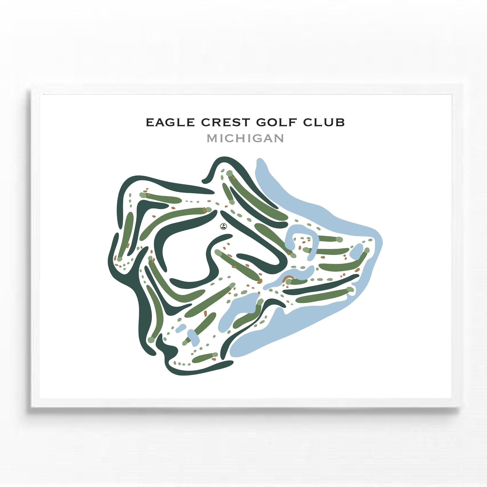 Eagle Crest Golf Club, MI | Golf Course Map, Golf Map, Golfer Gift for ...