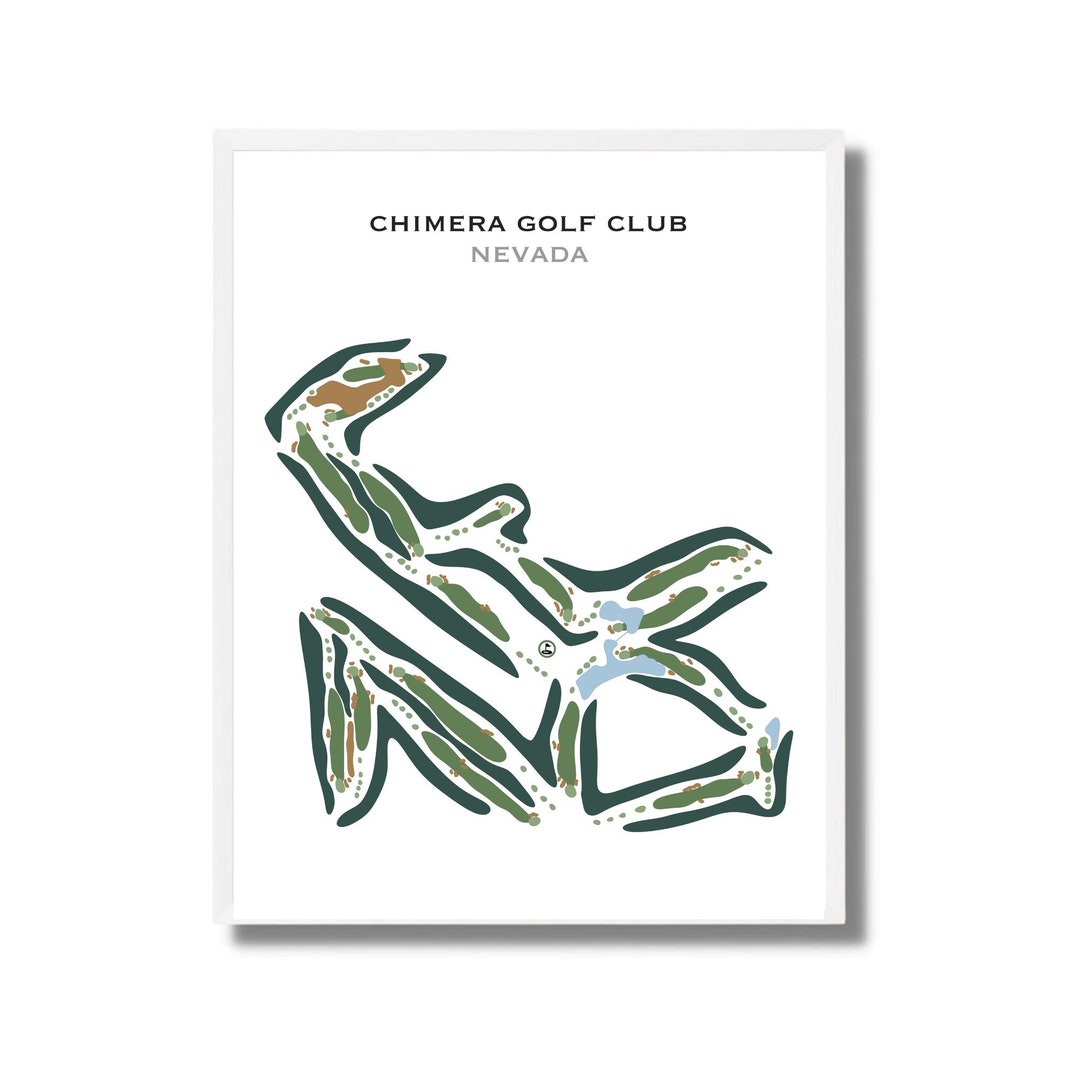 Chimera Golf Club, Nevada Golf Course Map Canvas, Golf Map Wall Art ...