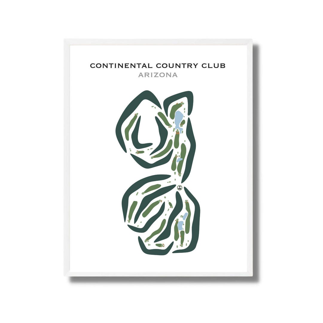 Continental Country Club, AZ | Golf Course Map, Golf Map, Golfer Gift ...