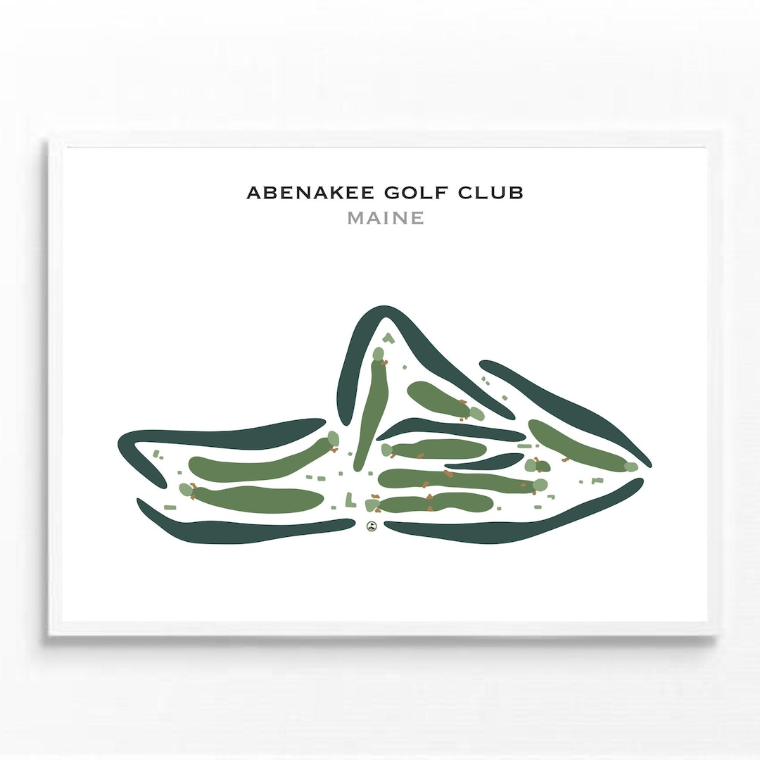 Abenakee Golf Club, Maine | Golf Course Map, Golf Map, Golfer Gift for ...