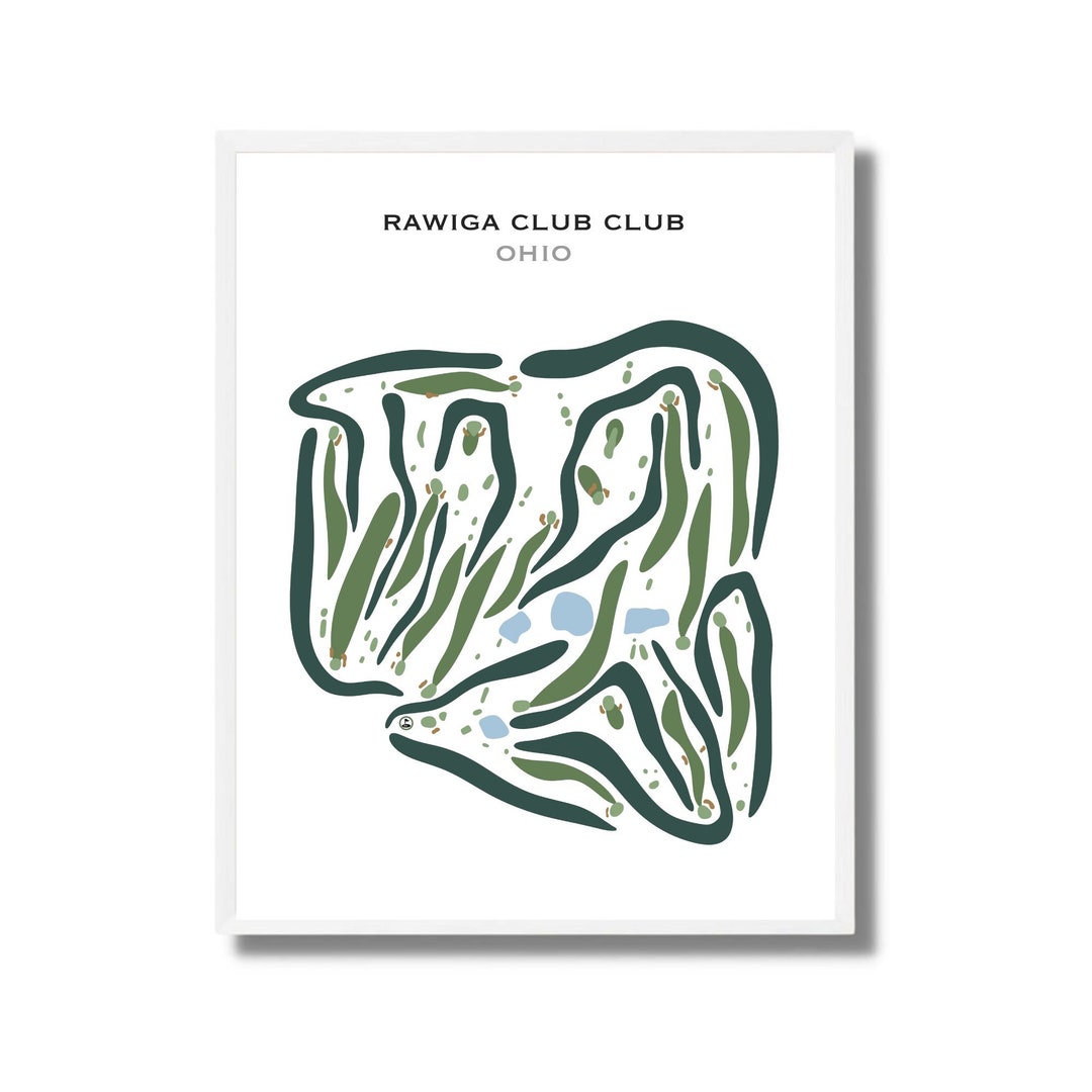 Rawiga Golf Club, Ohio | Golf Course Map, Golf Map, Golfer Gift for Him ...