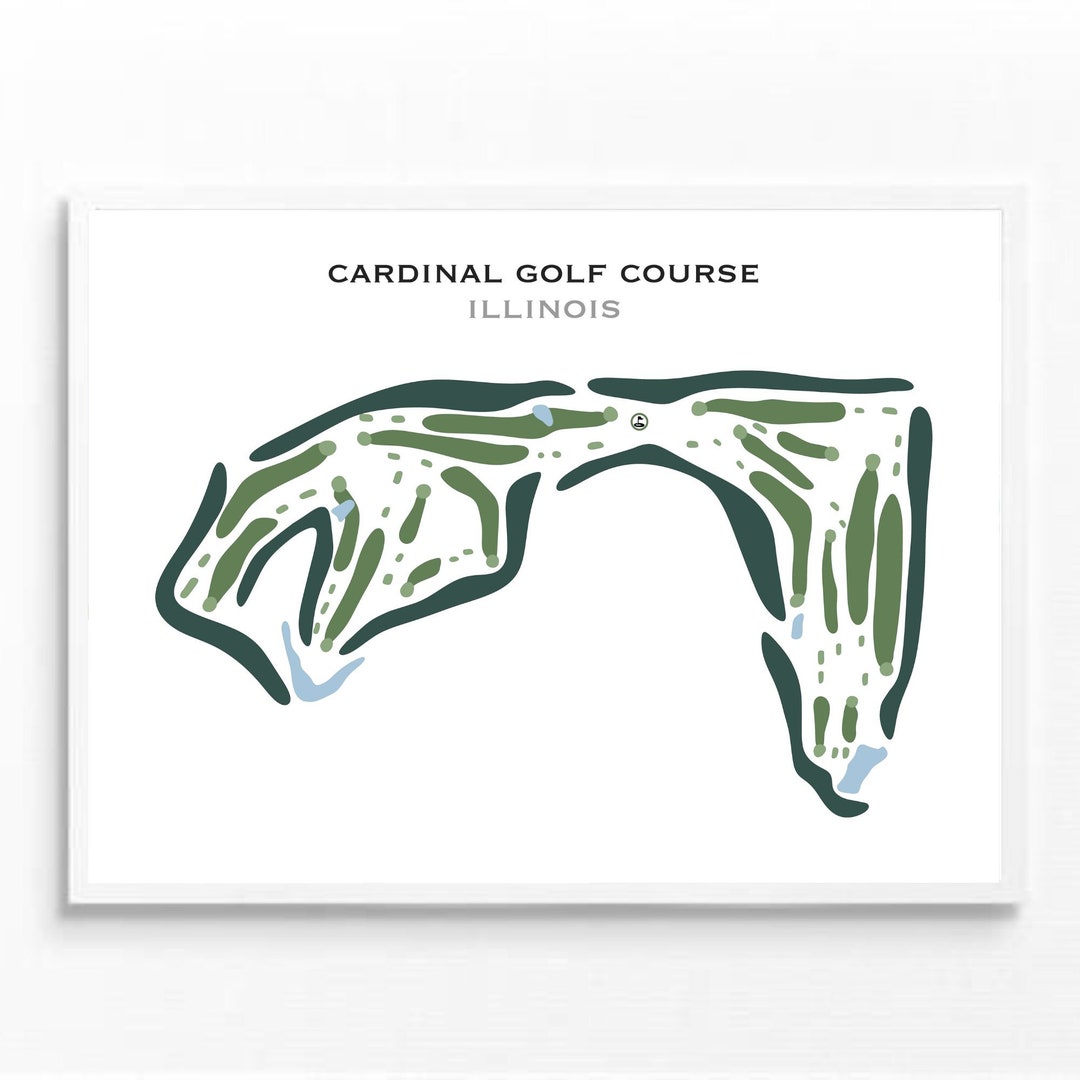 Cardinal Golf Course, IL | Golf Course Map, Golf Map, Golfer Gift for ...