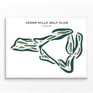Cedar Hills Golf Course Map Art Print, Utah - Etsy